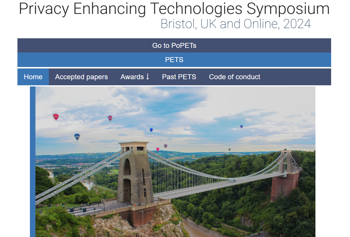 Paper accepted at PETS 2024! | DAMS Research Group